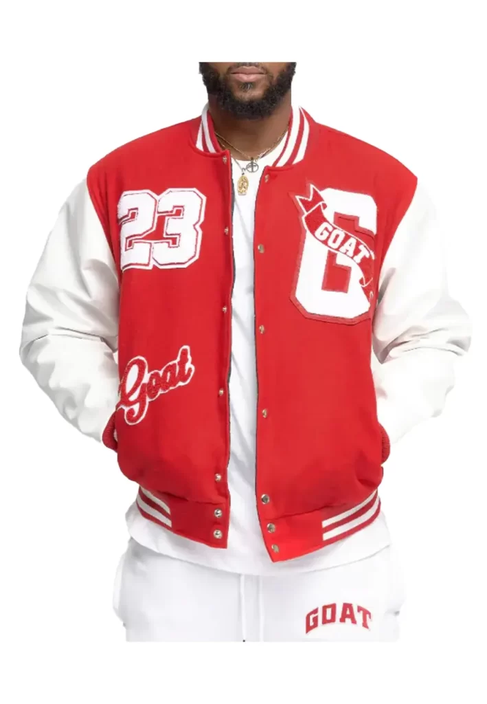 Goat 23 Red Varsity Jacket - Real USAJacket