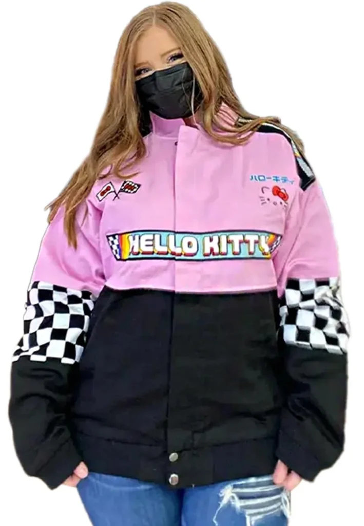 Hello Kitty Pink Racing Jacket - Real USAJacket